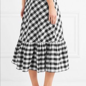 J. Crew | Skirts | Jcree Black And White Ruffled Checked Wrap Skirt ...